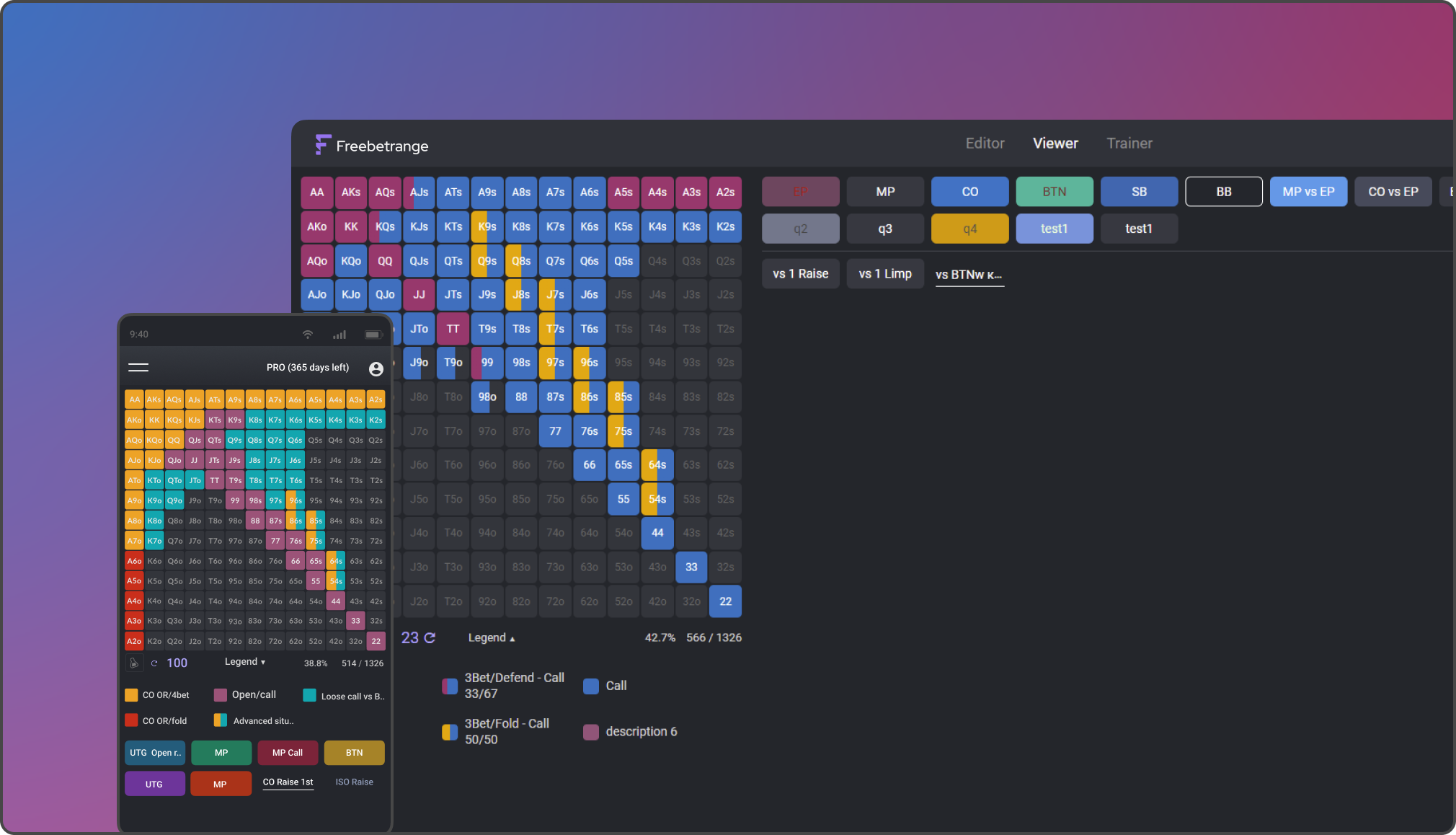 Criador de Ranges Preflop e Treinador GTO | FreeBetRange